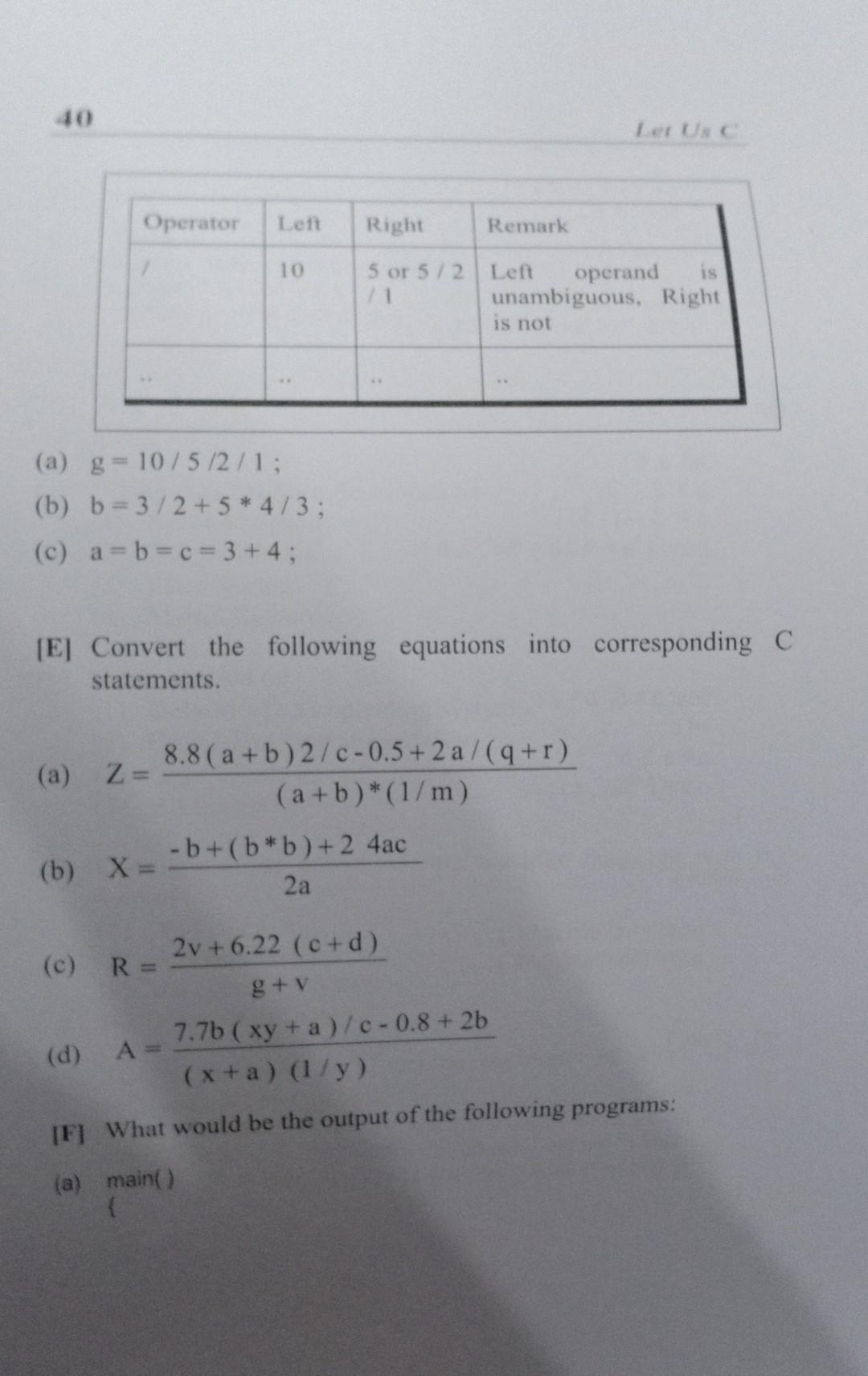 Solved A Which Of The Following Are Invalid Variable Names