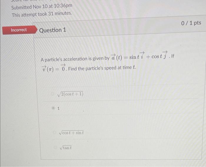 Solved A particle's acceleration is given by | Chegg.com