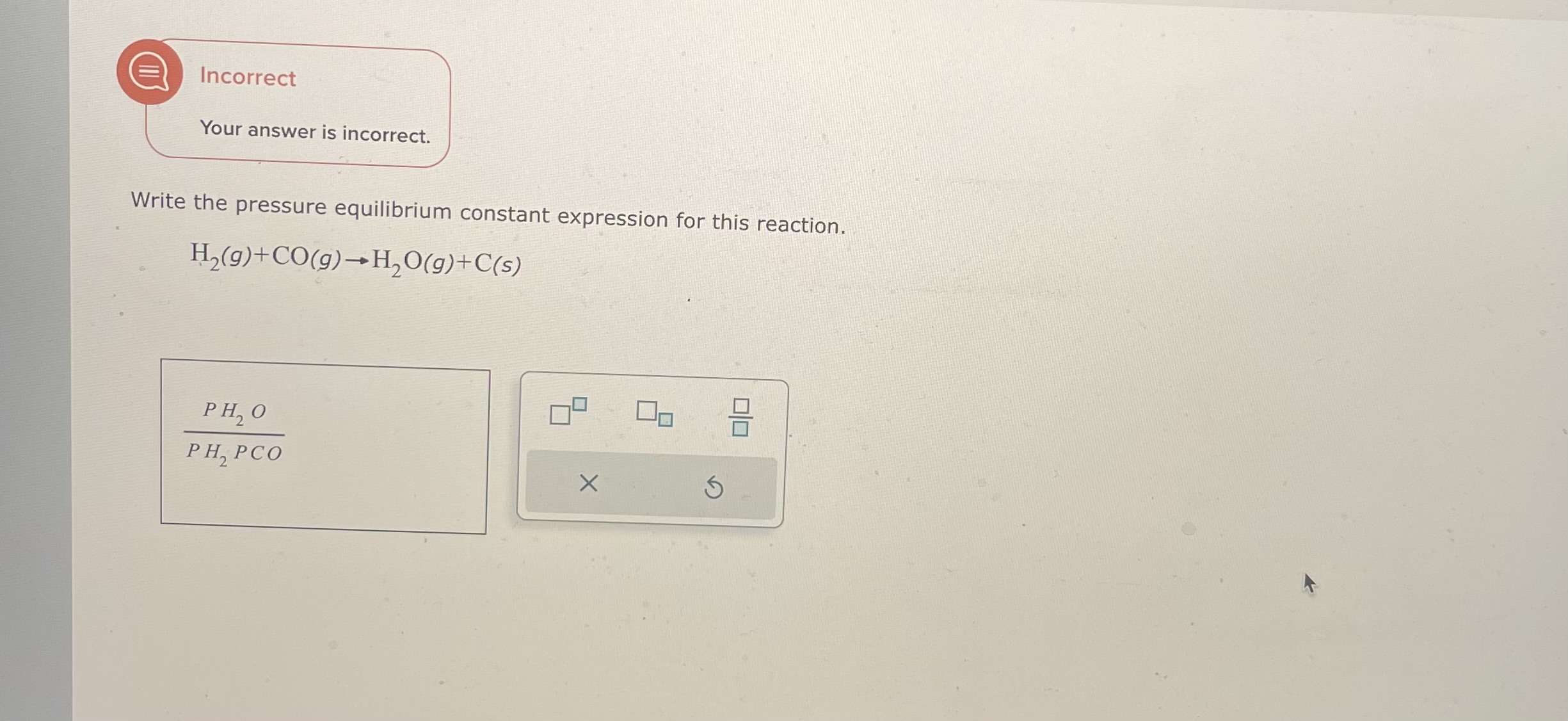 Solved Write the pressure equilibrium constant expression | Chegg.com