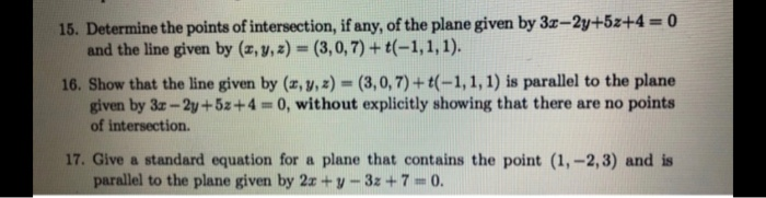 Solved 15. Determine the points of intersection, if any, of | Chegg.com