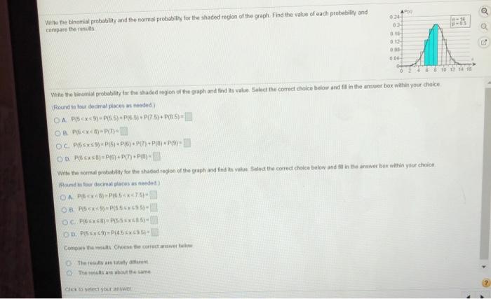Solved AP Write the binomial probability and the normal | Chegg.com