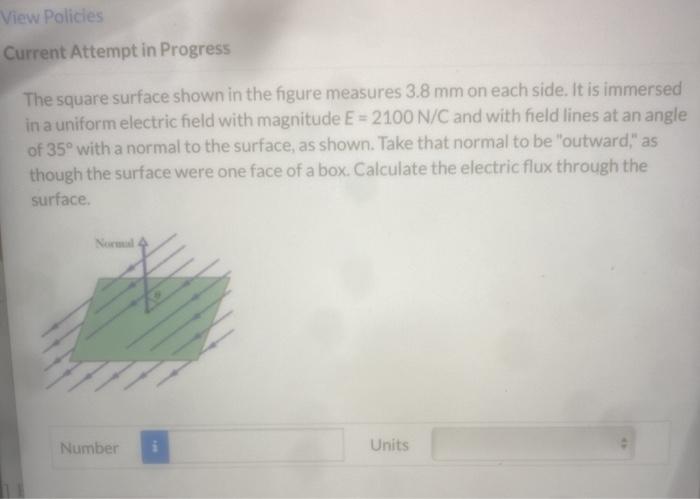 Solved View Policies Current Attempt in Progress The square | Chegg.com