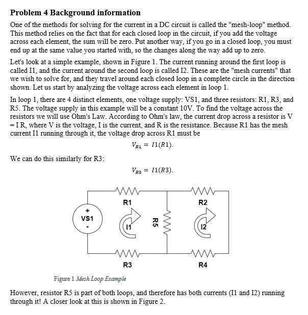 Solved Figure 2 Current Through R.5 Our equation is still | Chegg.com