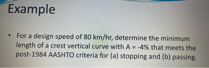 Solved Determine the minimum length of a vertical curve with | Chegg.com
