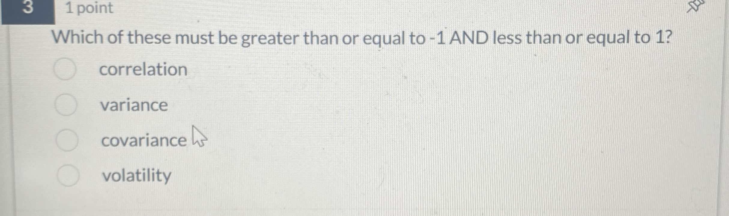 Solved 3,1 ﻿pointWhich of these must be greater than or | Chegg.com