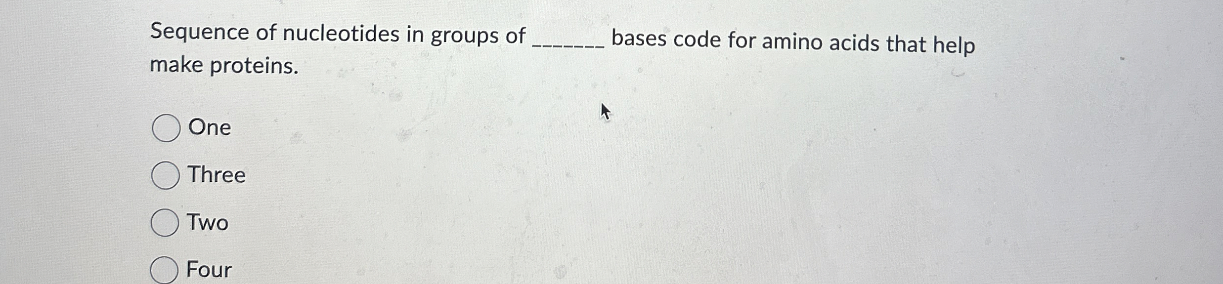 Solved Sequence of nucleotides in groups of q, ﻿make | Chegg.com