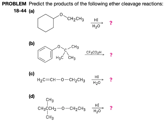 Solved PROBLEM 18-44 ﻿Predict the products of the following | Chegg.com
