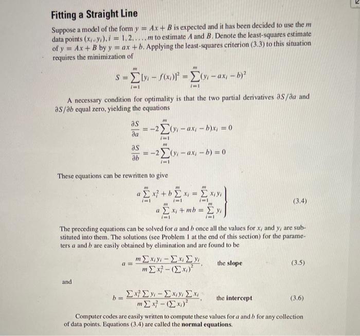 Solved 1. Solve the two equations given by (3.4) to obtain | Chegg.com