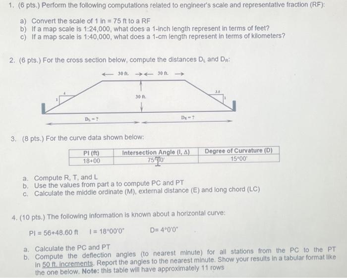 Solved help please1. (6 pts.) Perform the following | Chegg.com