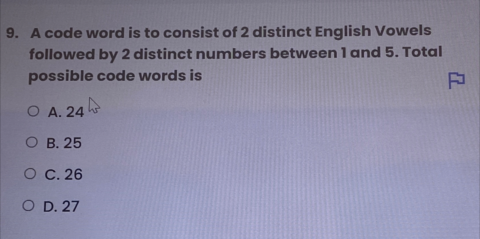 Solved A code word is to consist of 2 ﻿distinct English | Chegg.com