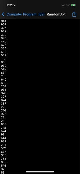 Solved 24. Using Files-Numeric Processing If you have | Chegg.com