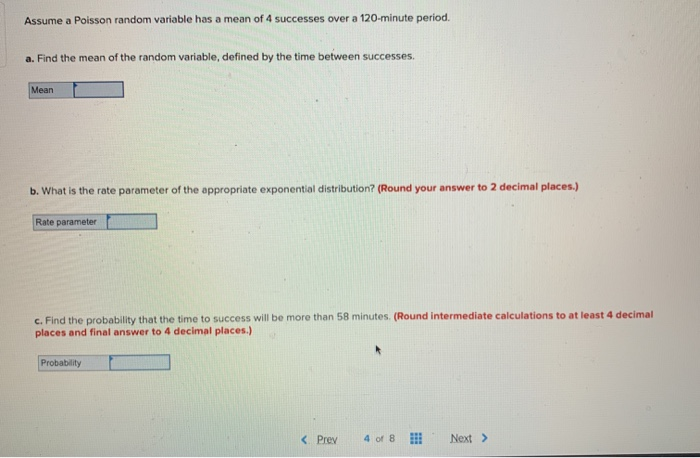 Solved Assume a Poisson random variable has a mean of 4 | Chegg.com