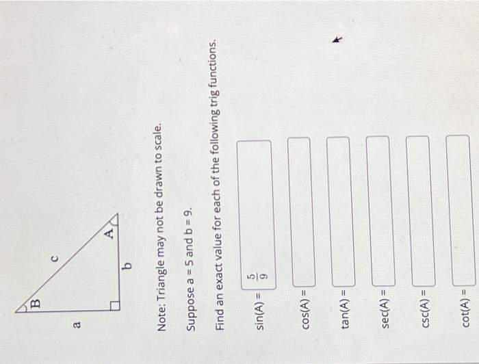 Solved find an exact vamue for each of the following trig | Chegg.com