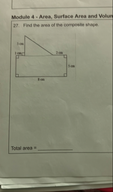 Solved Module 4 - ﻿Area, Surface Area and Volun27. ﻿Find the | Chegg.com
