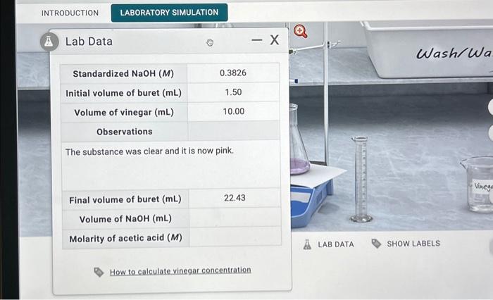 Solved what is the volume of NaOH and molarity of acetic | Chegg.com