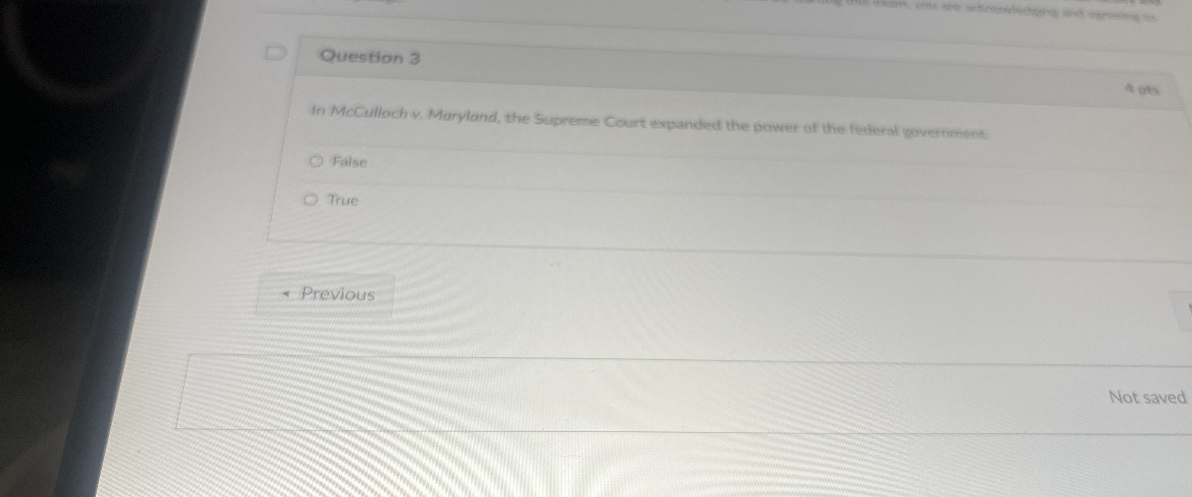 Solved Question 3In Mcculloch v. ﻿Maryland, the Supreme | Chegg.com