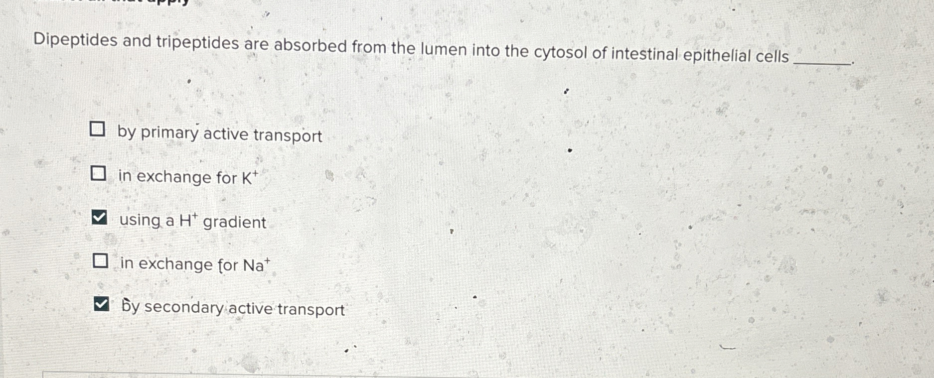 Solved Dipeptides and tripeptides are absorbed from the | Chegg.com