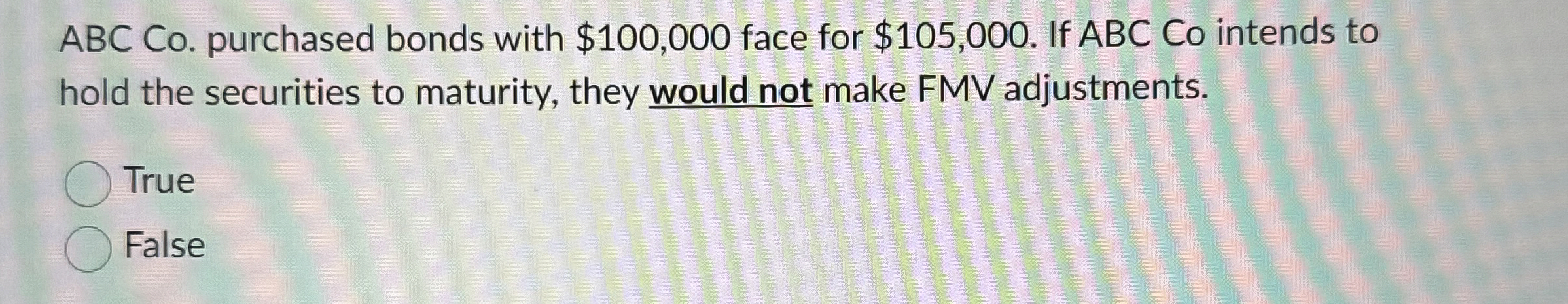Solved ABC Co. ﻿purchased bonds with $100,000 ﻿face for | Chegg.com