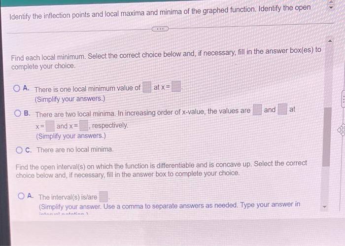 Solved Identify the inflection points and local maxima and | Chegg.com