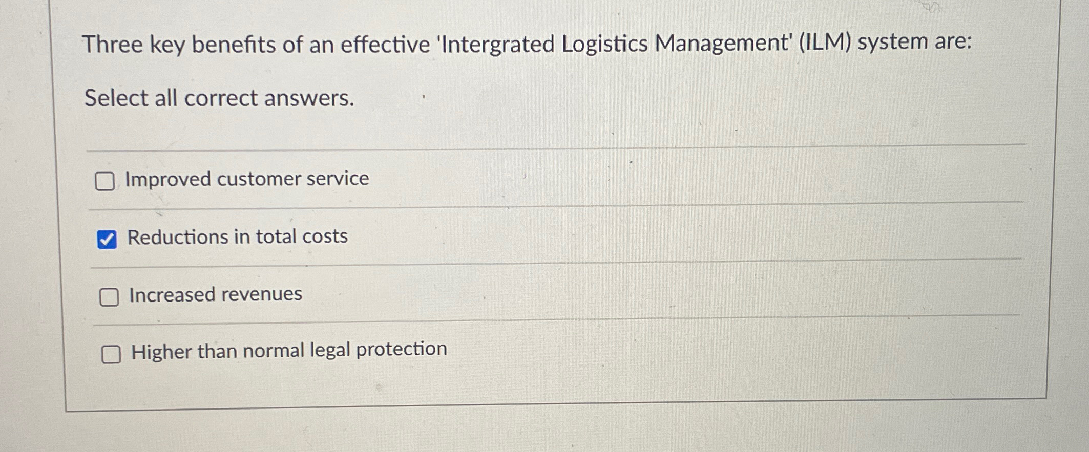 Solved Three key benefits of an effective 'Intergrated | Chegg.com