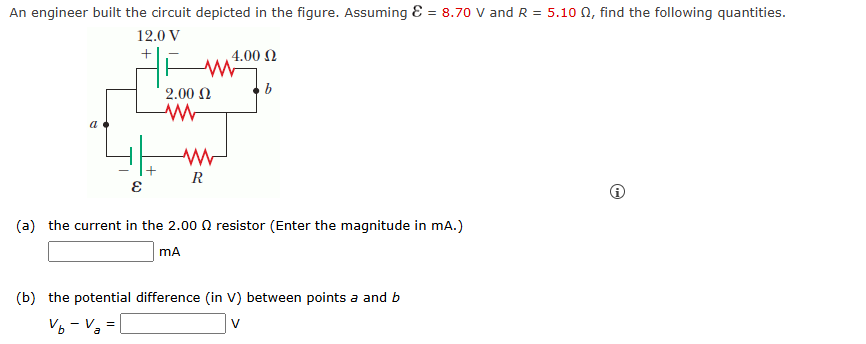 Solved An engineer built the circuit depicted in the figure. | Chegg.com