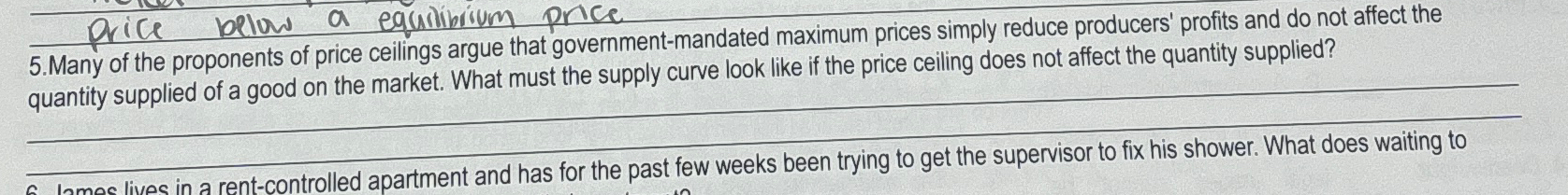Solved Many of the proponents of price ceilings argue that | Chegg.com
