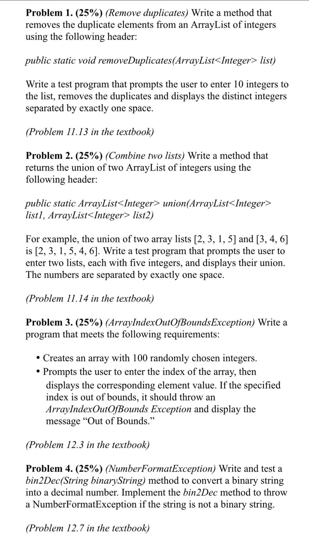 Solved Java code , please help me to solve all problems. I | Chegg.com