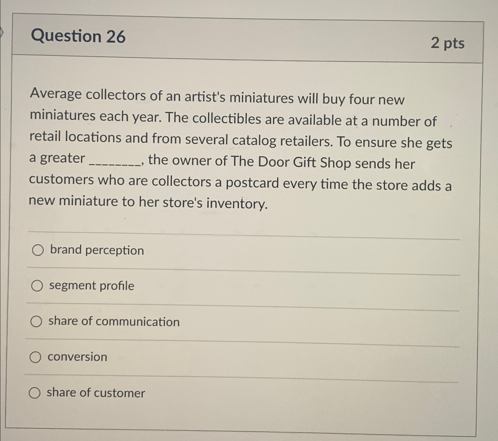 Solved Question 262 ﻿ptsAverage collectors of an artist's | Chegg.com