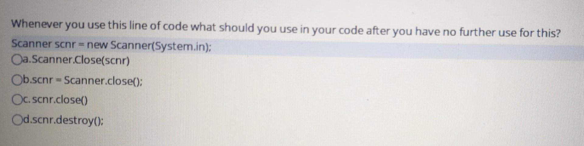 Solved Whenever you use this line of code what should you | Chegg.com