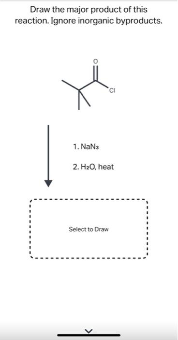 Solved Draw the major product of this reaction. Ignore | Chegg.com