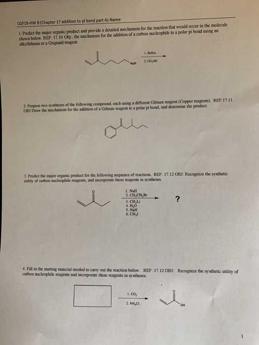 02F19-HW 8 (Chapter 17 addition to pi bond part | Chegg.com
