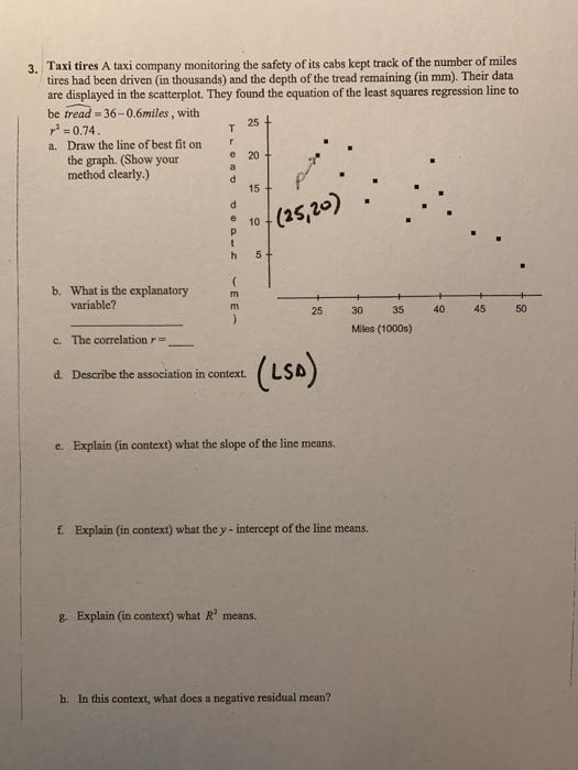 Solved 3. Taxi tires A taxi company monitoring the safety of | Chegg.com