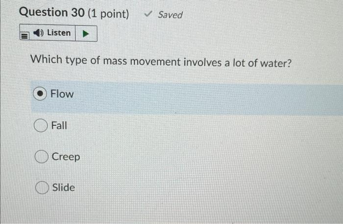 Solved Question 29 (1 point Saved 9 Listen What type of | Chegg.com