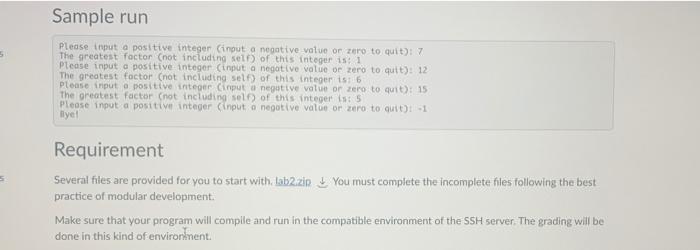 Solved Lab 2 In this lab, you will be practicing modular | Chegg.com