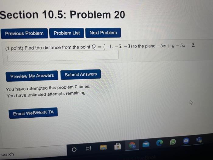 Solved Section 10.5: Problem 20 Previous Problem Problem | Chegg.com