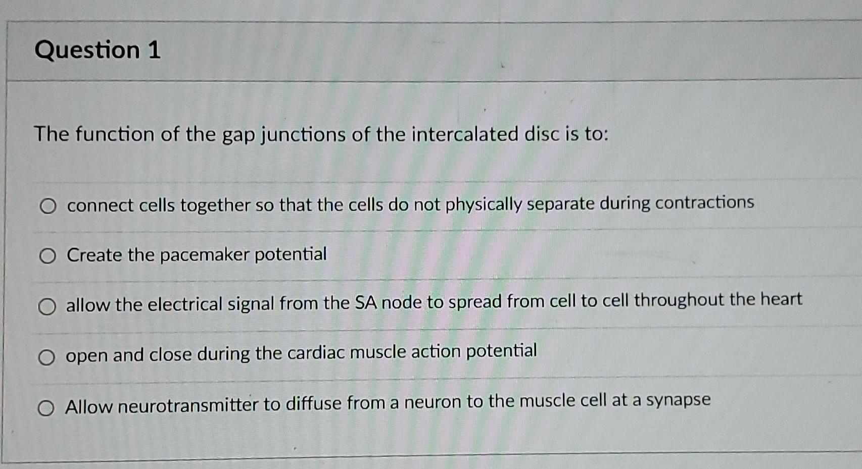 Solved The function of the gap junctions of the intercalated | Chegg.com