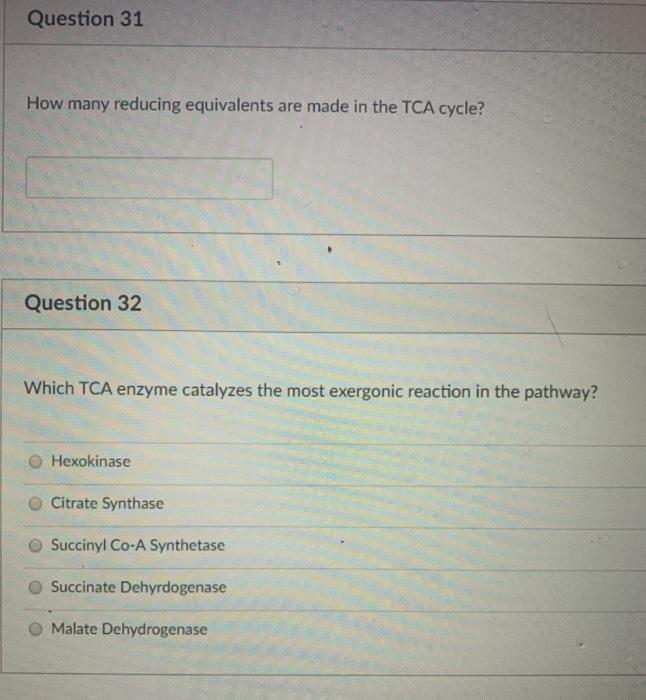 Solved Question 31 How many reducing equivalents are made in | Chegg.com