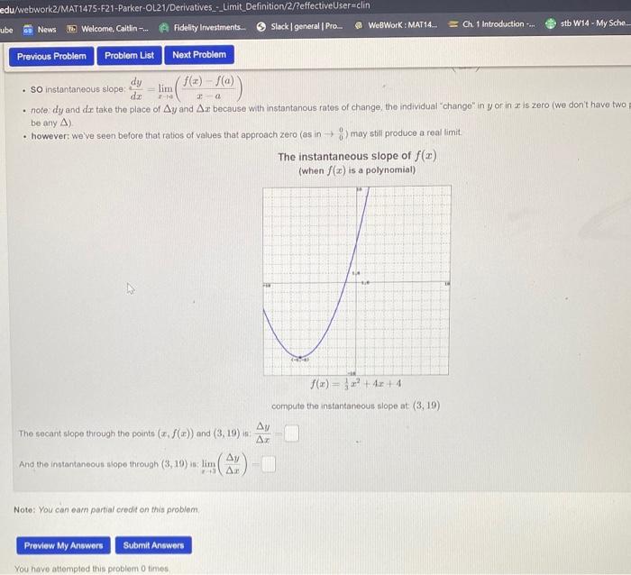 Solved edu/webwork2/MAT1475-F21-Parker-OL21/Derivatives. | Chegg.com Solved edu/webwork2/MAT1475-F21-Parker-OL21/Derivatives. | Chegg.com