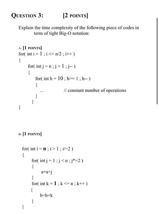 Solved 1. Which one of the following, gives the tight upper | Chegg.com