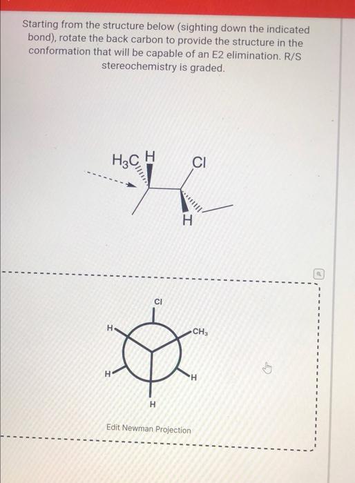 Solved Draw the Newman projection (sighting down this bond) | Chegg.com