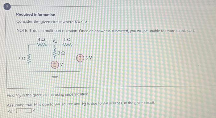 Solved Required information Consider the given circuit where | Chegg.com