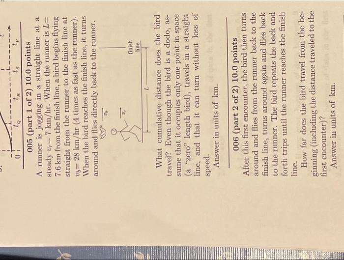 Solved 005 (part 1 of 2) 10.0 points A runner is jogging in | Chegg.com