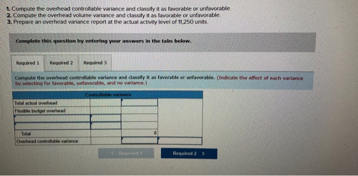 Solved 1. Compute the overhead controllable variance and | Chegg.com