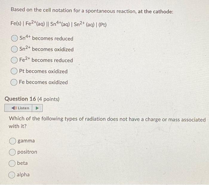 Solved Based on the cell notation for a spontaneous | Chegg.com