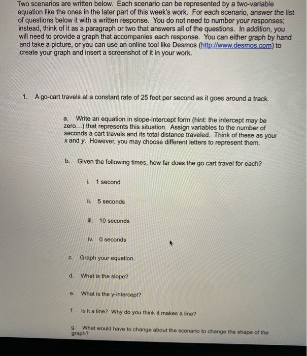 Solved Two scenarios are written below. Each scenario can be | Chegg.com
