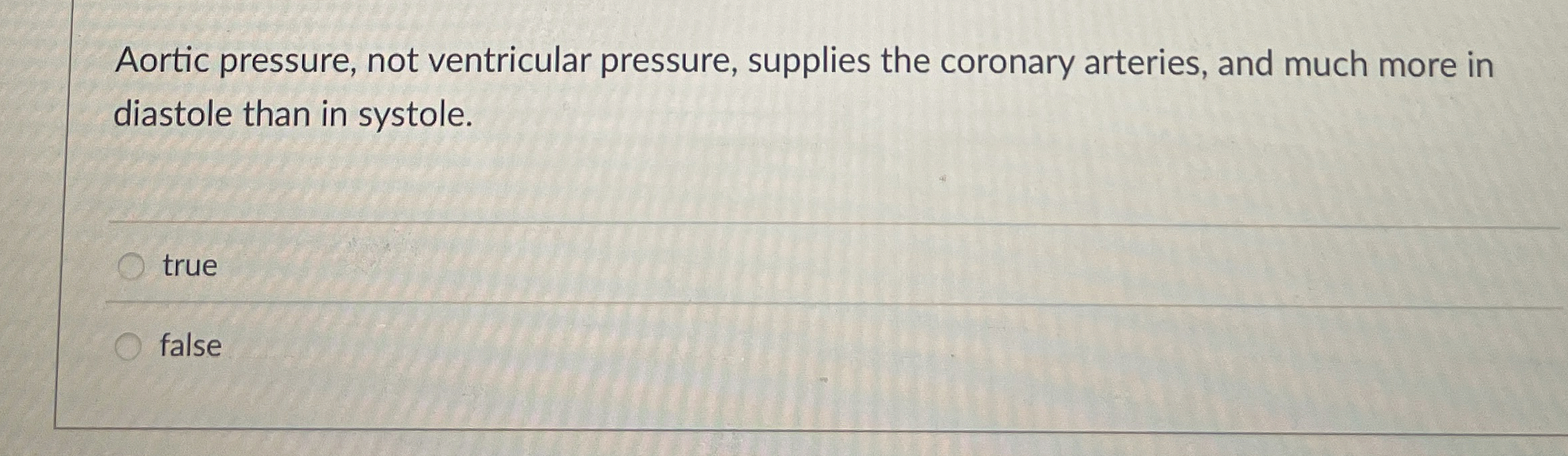Solved Aortic pressure, not ventricular pressure, supplies | Chegg.com