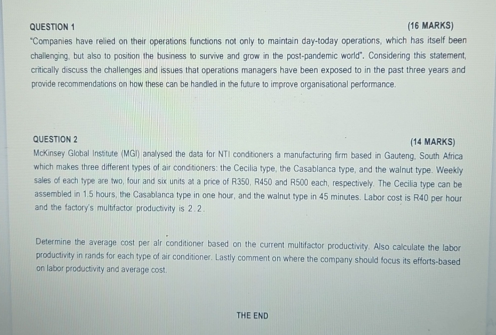 Solved QUESTION 1(16 ﻿MARKS)"Companies have relied on their | Chegg.com