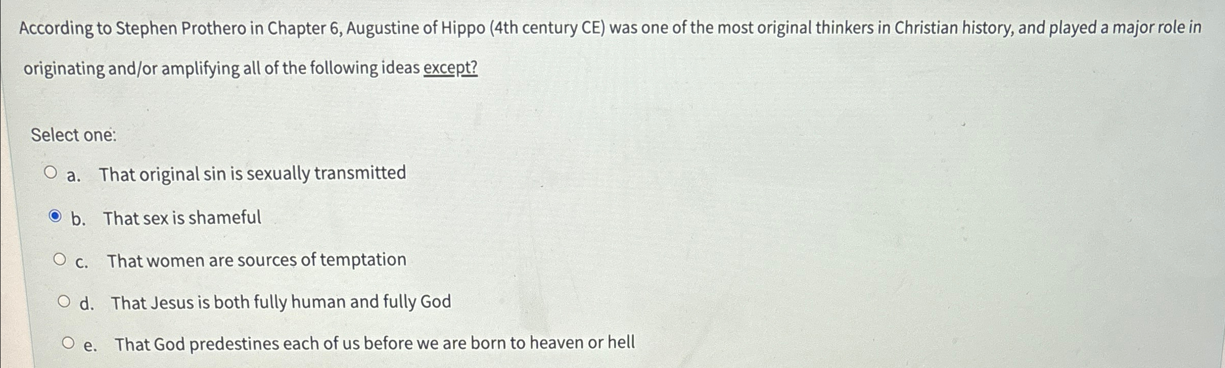 Solved According to Stephen Prothero in Chapter 6, | Chegg.com