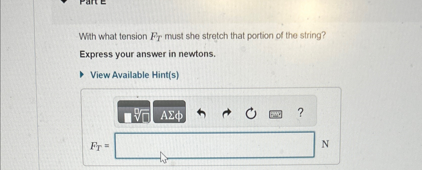 With what tension FT ﻿must she stretch that portion | Chegg.com