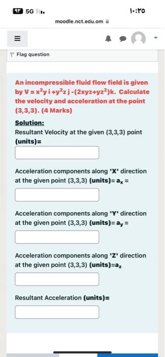 Solved An incompressible fluid flow field is given by | Chegg.com